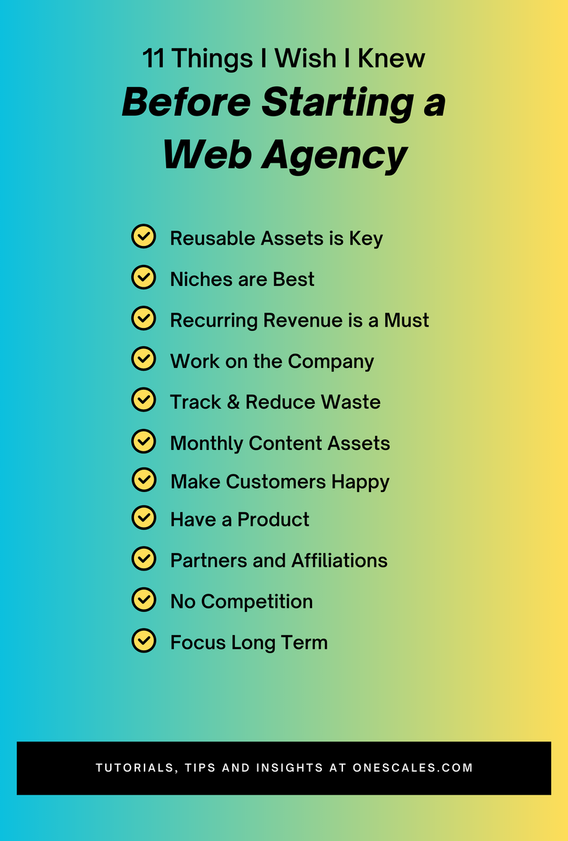 11 Things I Wish I Knew Before Starting a Web Agency – One Scales
