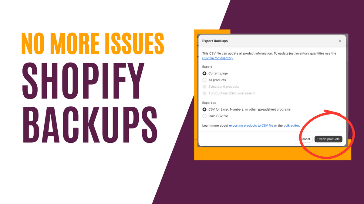 The Complete Guide to Shopify Backups – One Scales