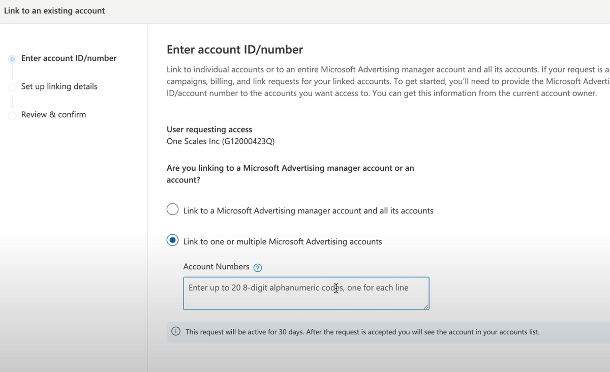 Locate Your Microsoft Ads Account Number For Managing Accounts – One Scales