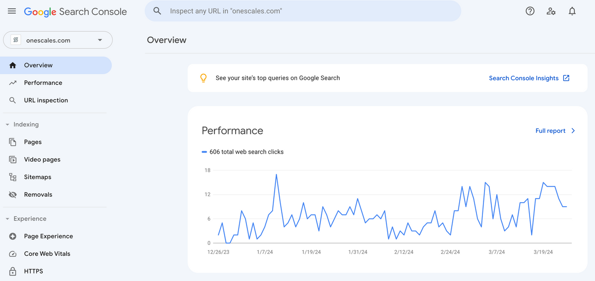 Google Search Console Tutorial & Walkthrough – One Scales